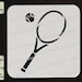 Tennis Racket Stencil, Tennis Ball Stencil - Etsy