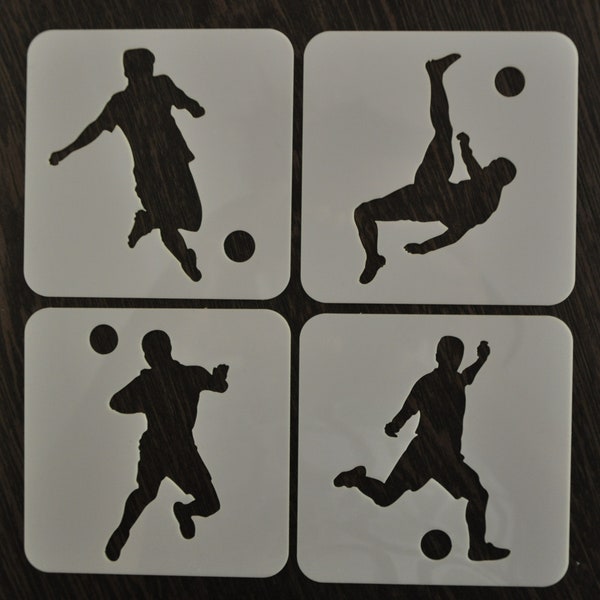 Football Player Stencil - Etsy UK