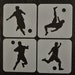 Soccer Player Stencil, Football Stencil, Custom Stencil, Any Font, Any ...