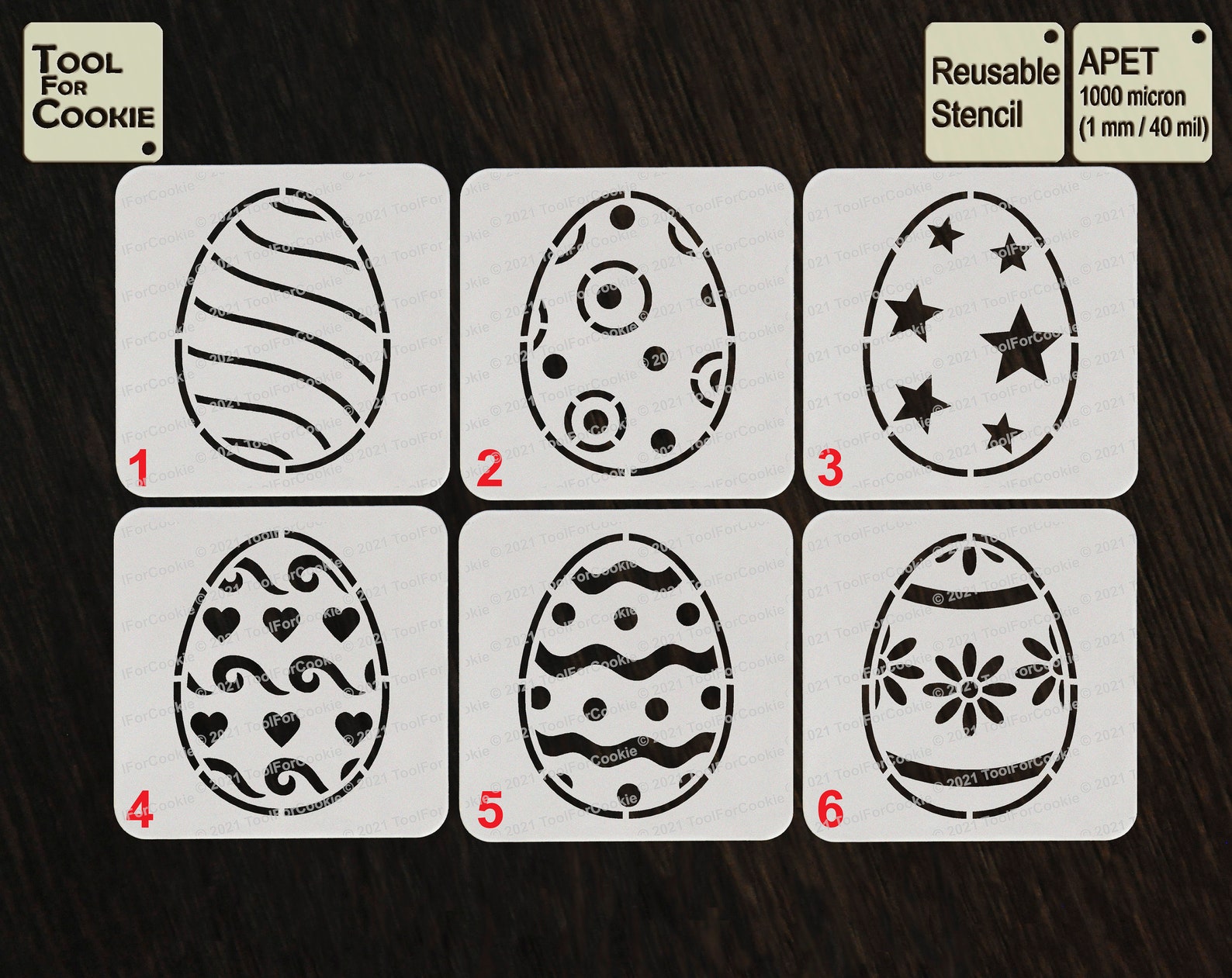 Easter Egg Stencil Eggs Stencil - Etsy