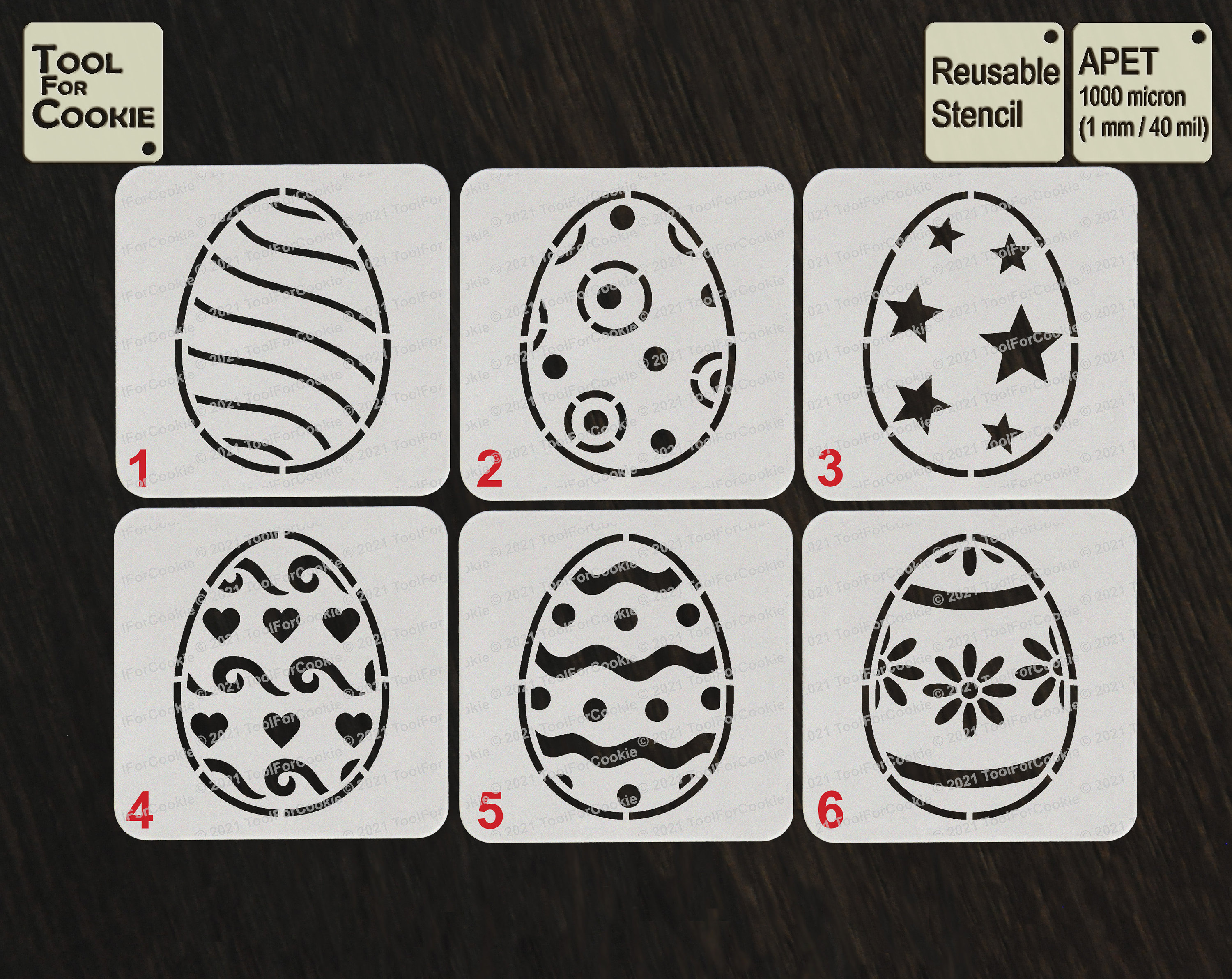 Easter Egg Stencil Eggs Stencil - Etsy