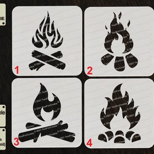Bonfire Stencil, Camp Fire Stencil - Etsy