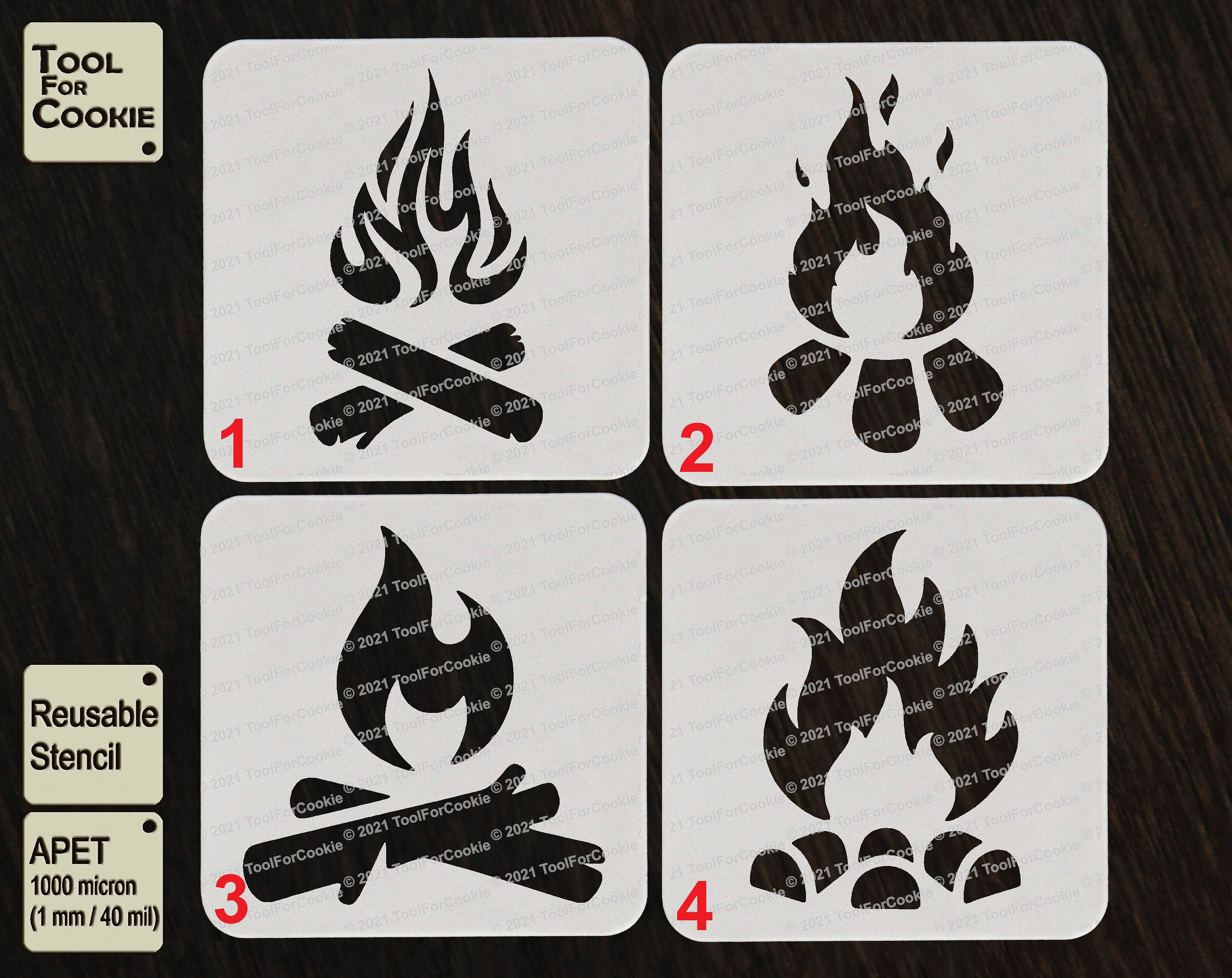 Bonfire Stencil Camp Fire Stencil - Etsy UK