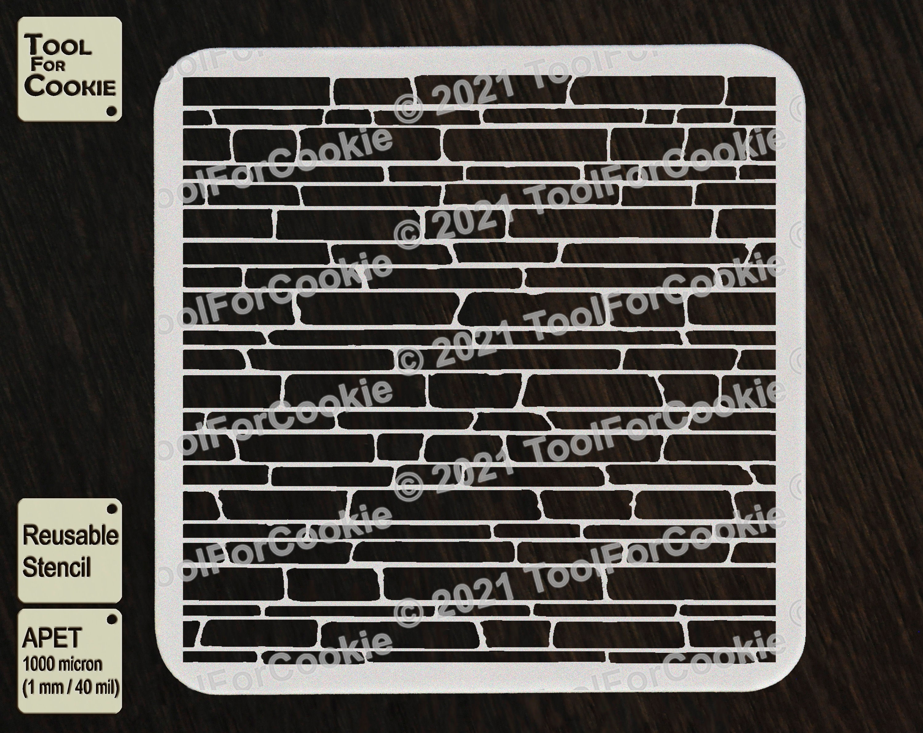 Stone Pattern Stencil - Etsy