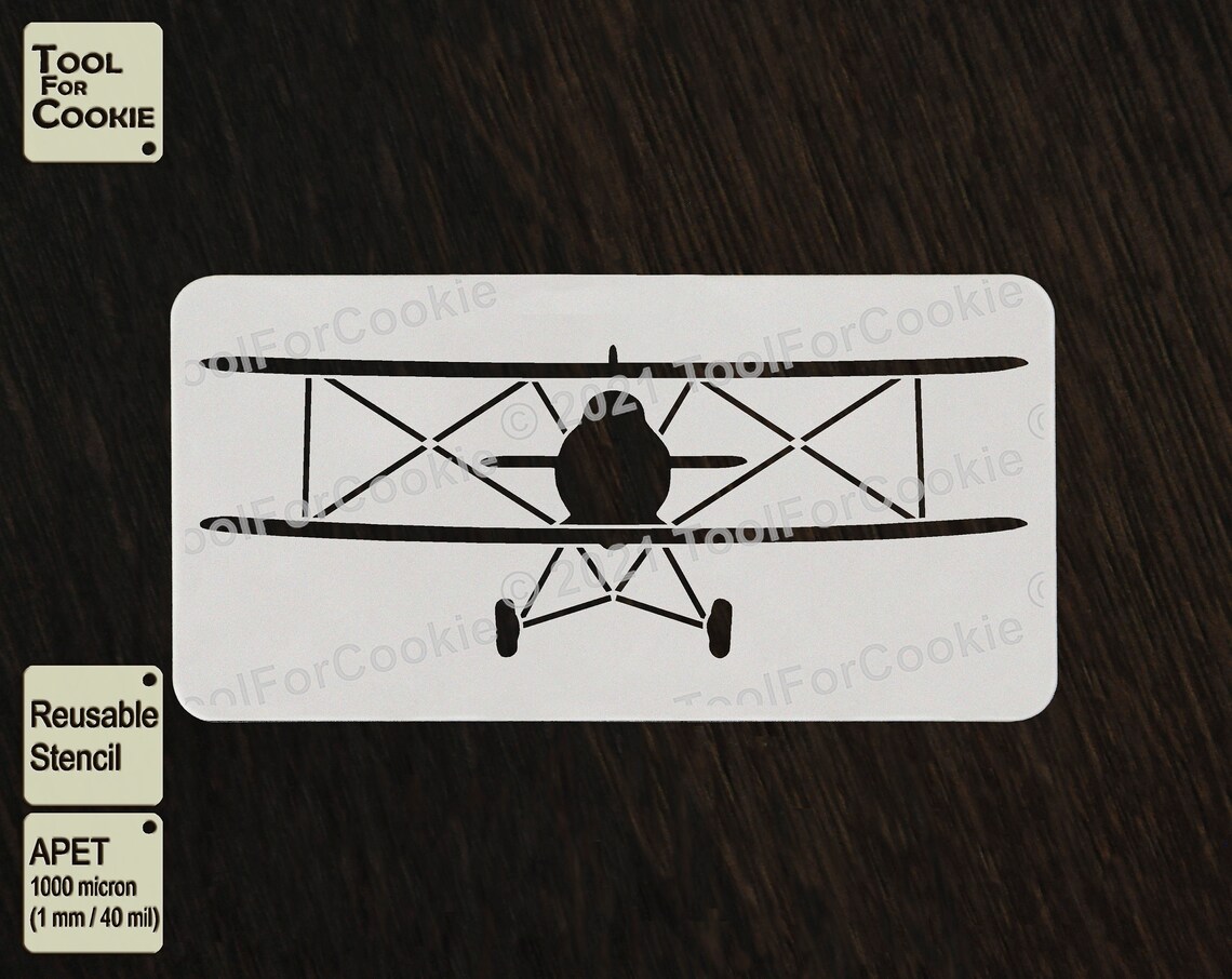 Biplane Stencil Airplane Stencil - Etsy Australia