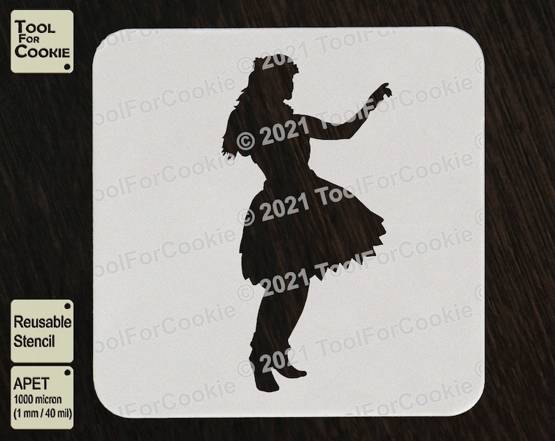 Hawaiian Hula Girl Stencil, Custom Stencil, Any Font, Any Design, Any ...