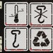 Packaging Symbols Stencil - Temperature Limitation, Do Not Use Hand ...