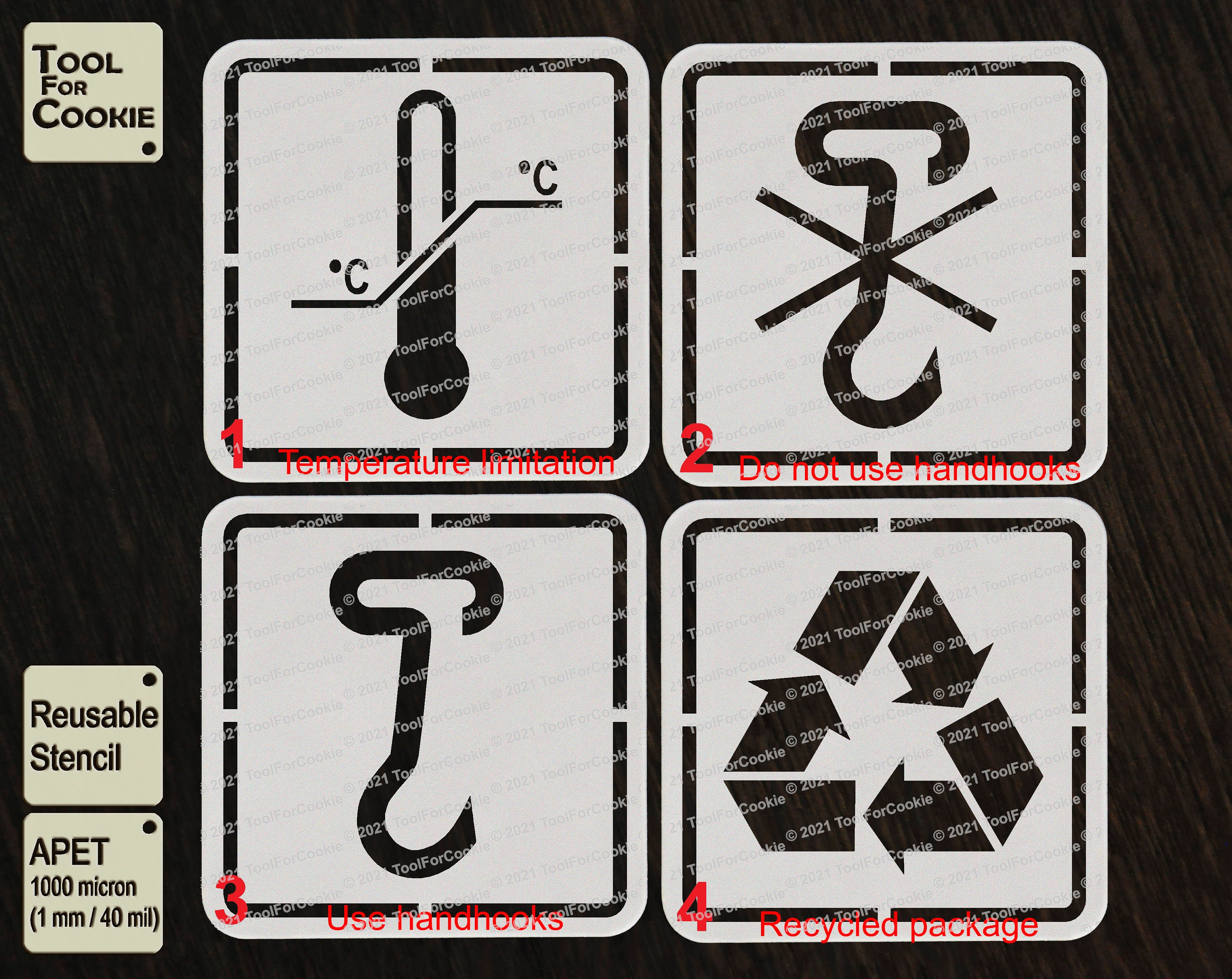 Packaging Symbols Stencil Temperature limitation Do not use | Etsy