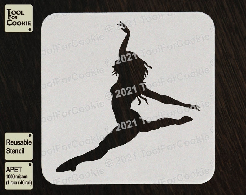 Dancing Girl Stencil Custom Stencil Any Font Any Design | Etsy