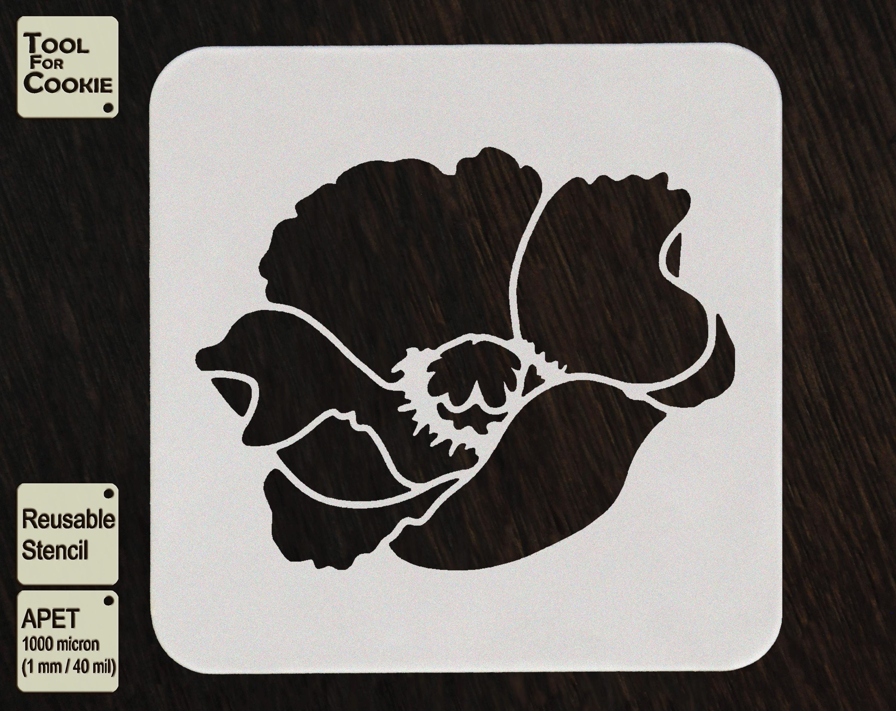 Poppy Flower Stencil, Flower Stencil, Custom Stencil - Etsy
