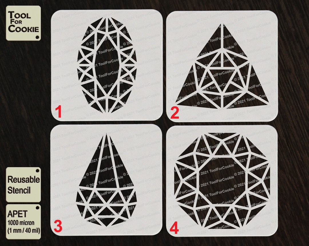 Gemstone Stencil - Etsy