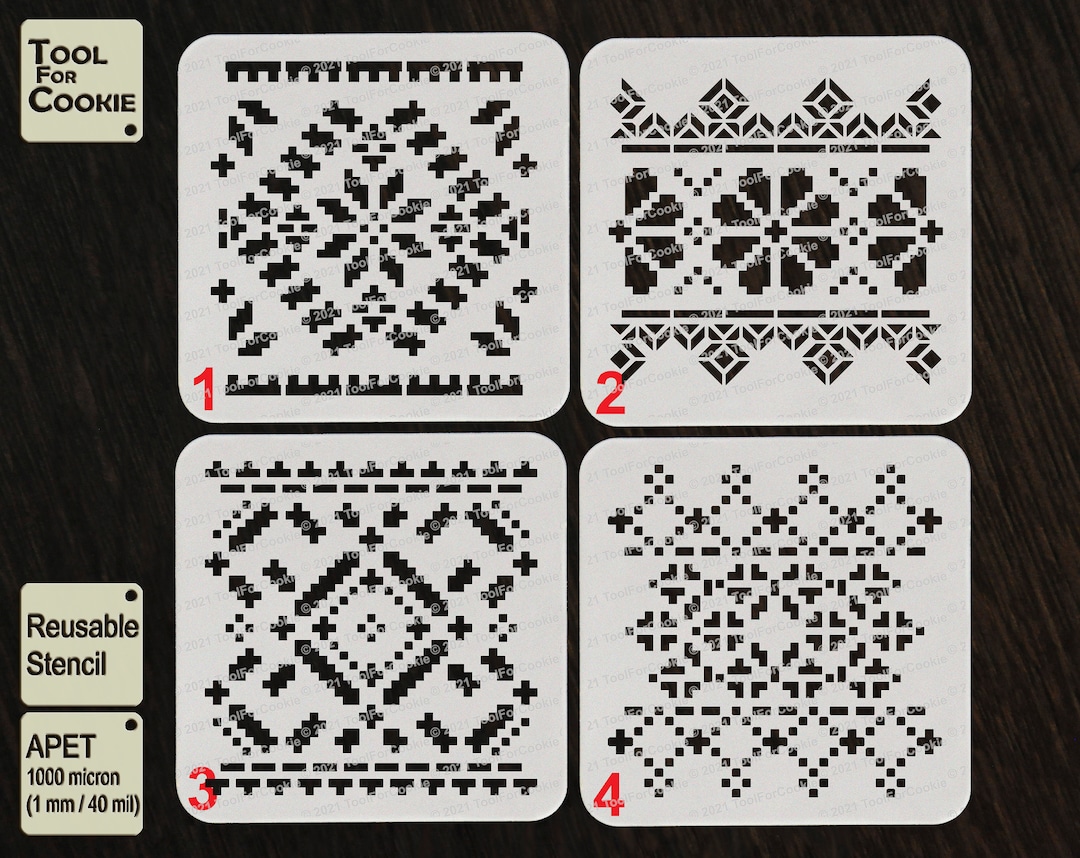 Vyshivanka Ukrainian National Ethno Folk Ornament Stencil, Vyshivanka ...