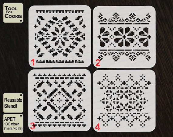 Vyshivanka Ukrainian National Ethno Folk Ornament Stencil - Etsy