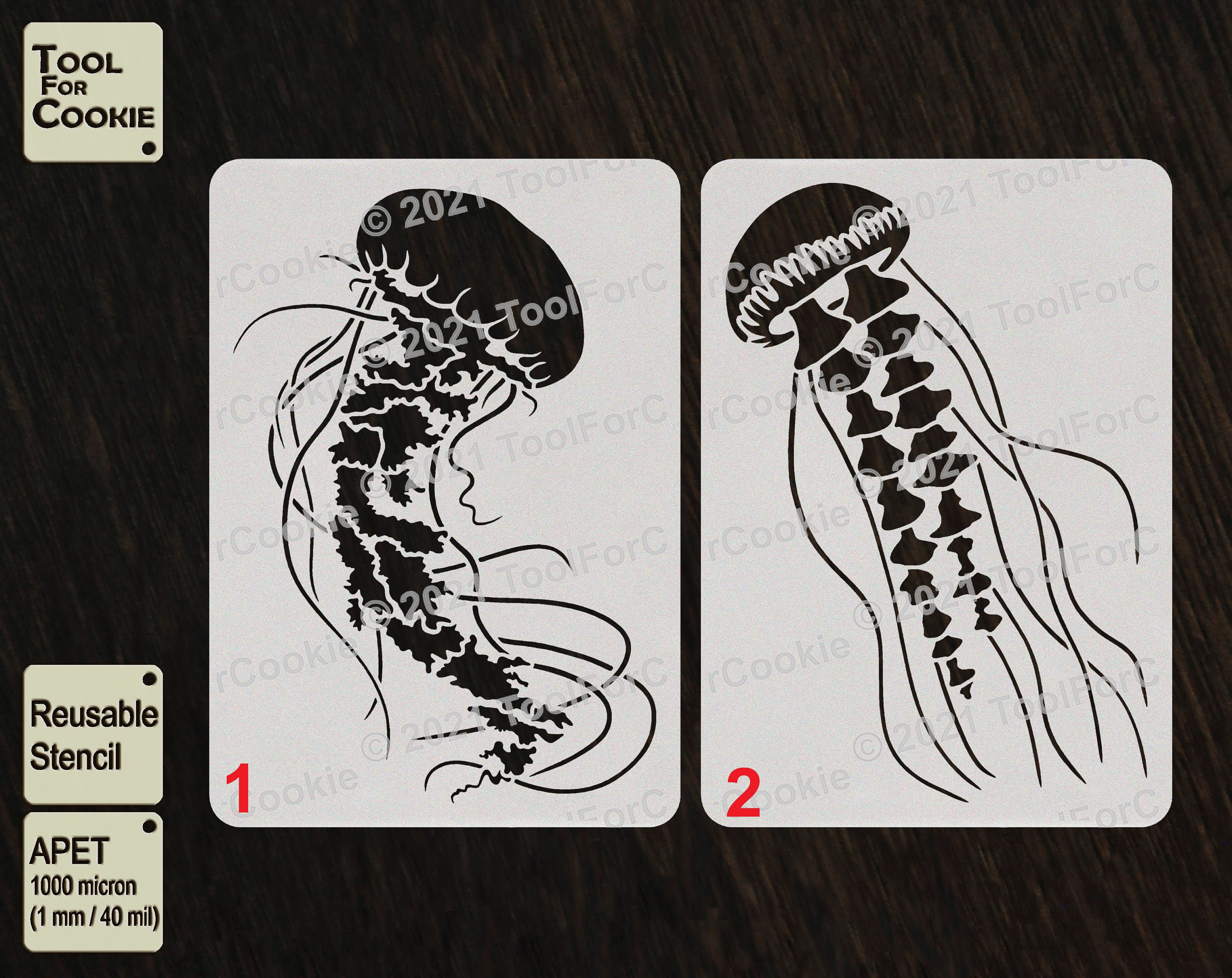 Jellyfish Stencil | Etsy