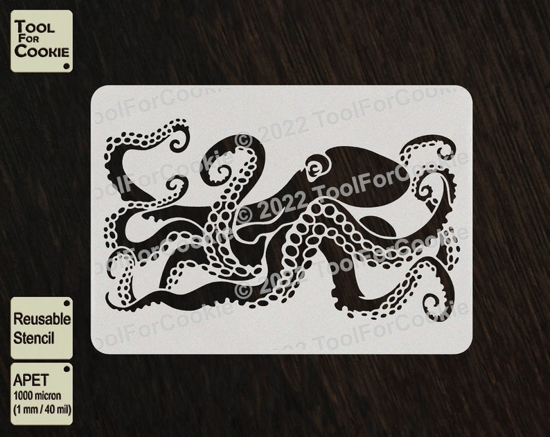 Octopus Stencil Fish Stencil Custom Stencil - Etsy