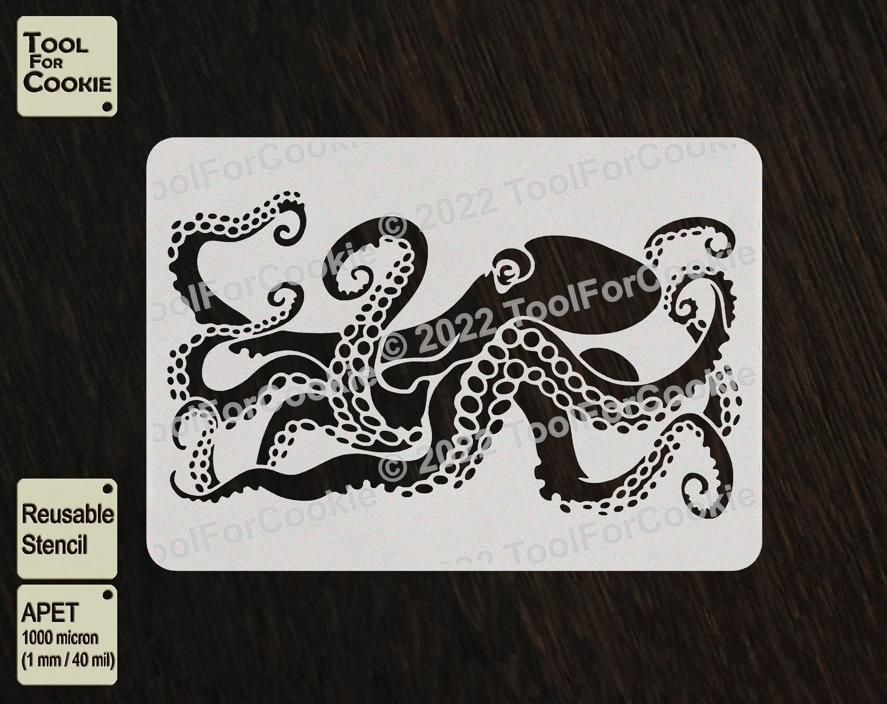 Octopus Stencil Fish Stencil Custom Stencil - Etsy