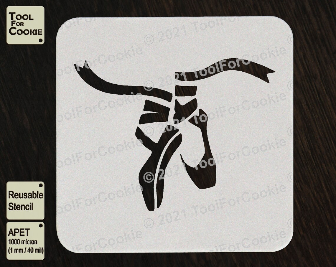 Pointe Shoes Stencil Ballerina Stencil Ballet Stencil - Etsy