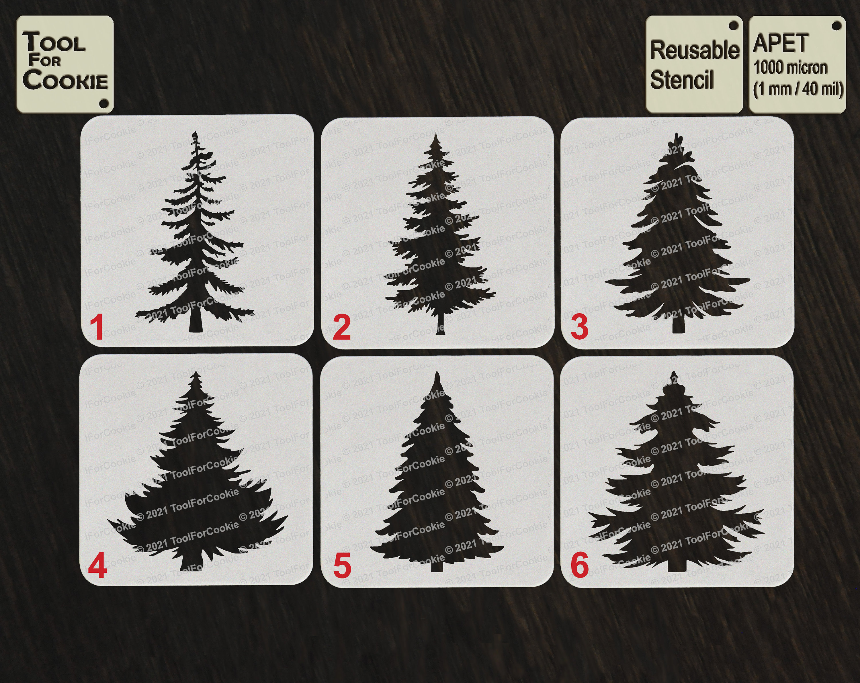 Christmas Tree Stencil Spruce Stencil - Etsy