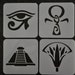 Egyptian Symbols Stencil Scarab Stencil Eye of Ra Stencil - Etsy