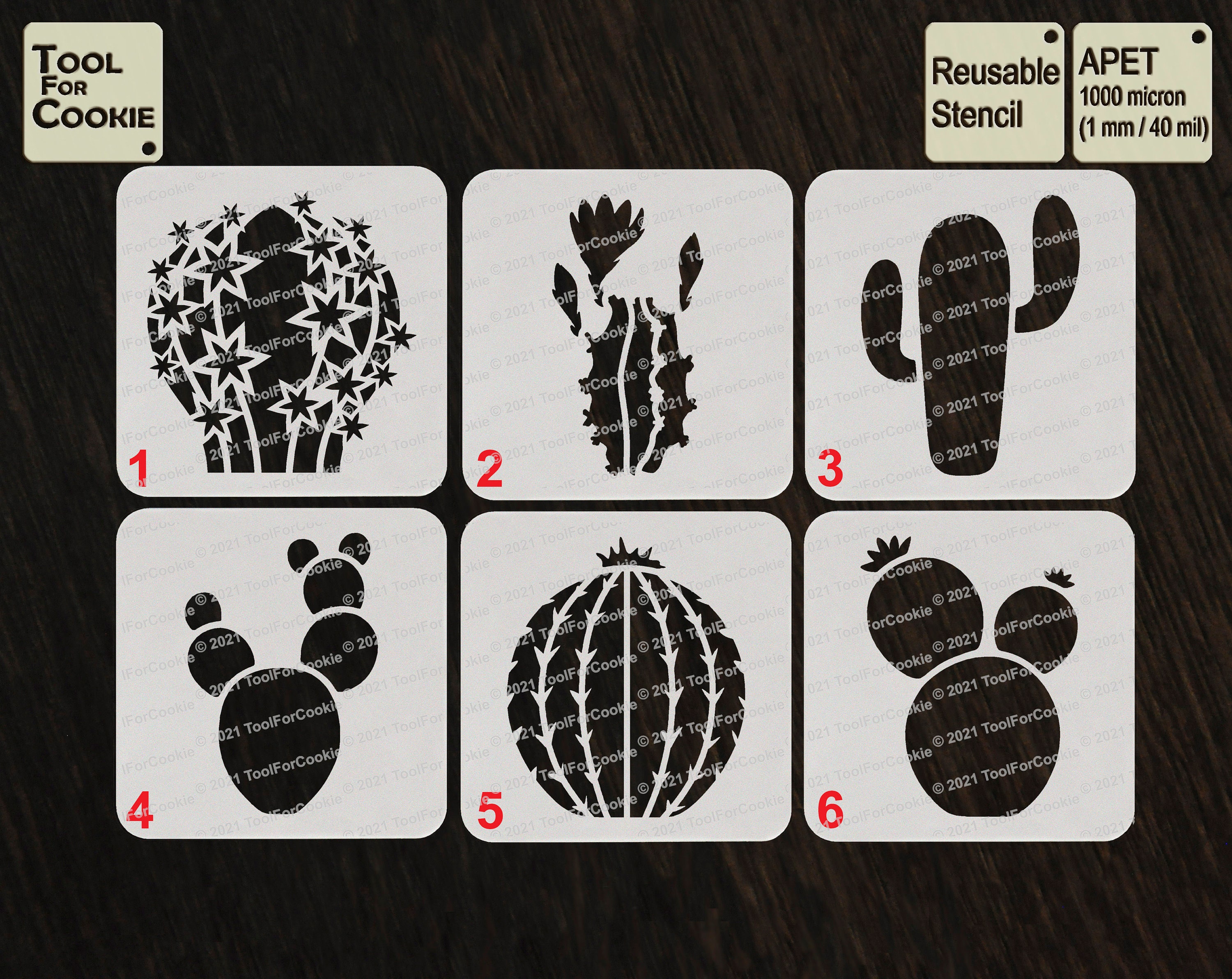 Cactus Stencil Custom Stencil Any Font Any Design Any | Etsy