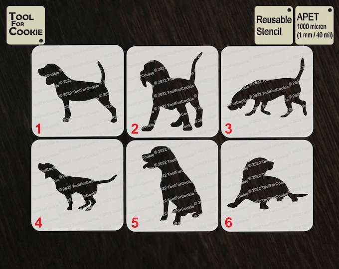 Beagle Stencil Reusable DIY Craft Stencils of a Beagle Dog, Beagle ...