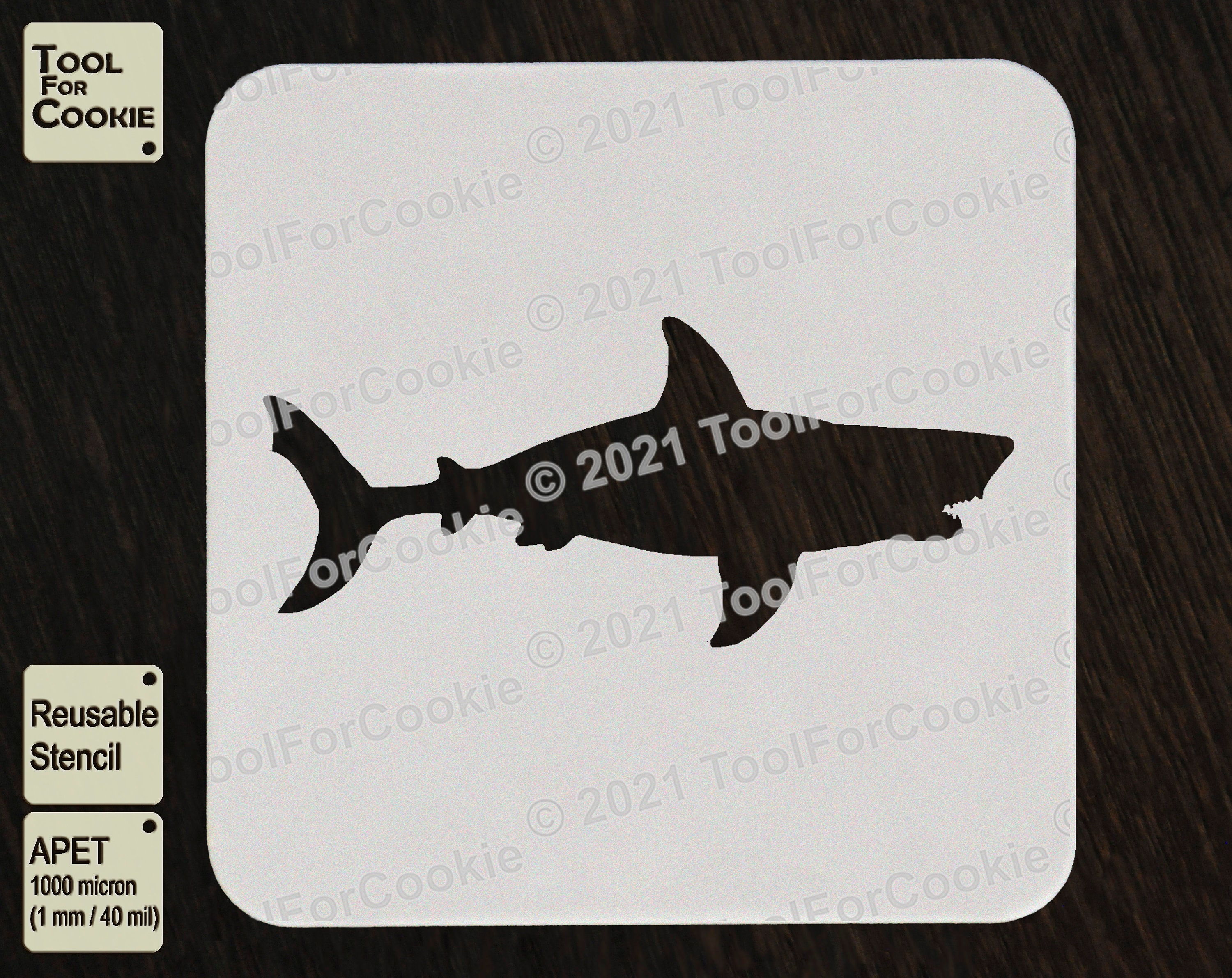 Bull Shark Stencil - Etsy