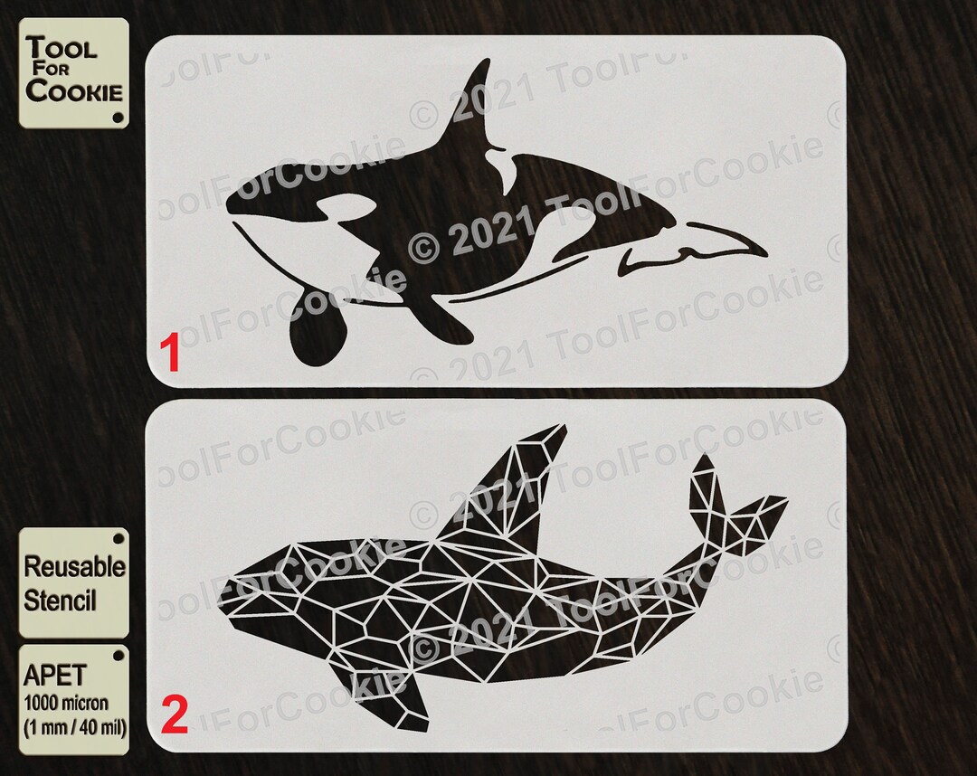 Orca Stencil, Whale Killer Stencil - Etsy