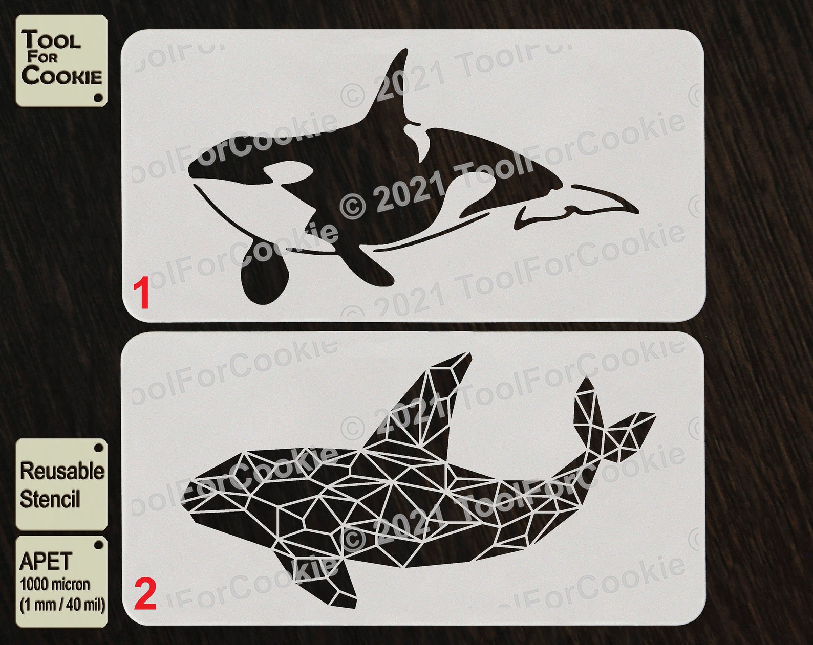 Orca Stencil, Whale Killer Stencil - Etsy