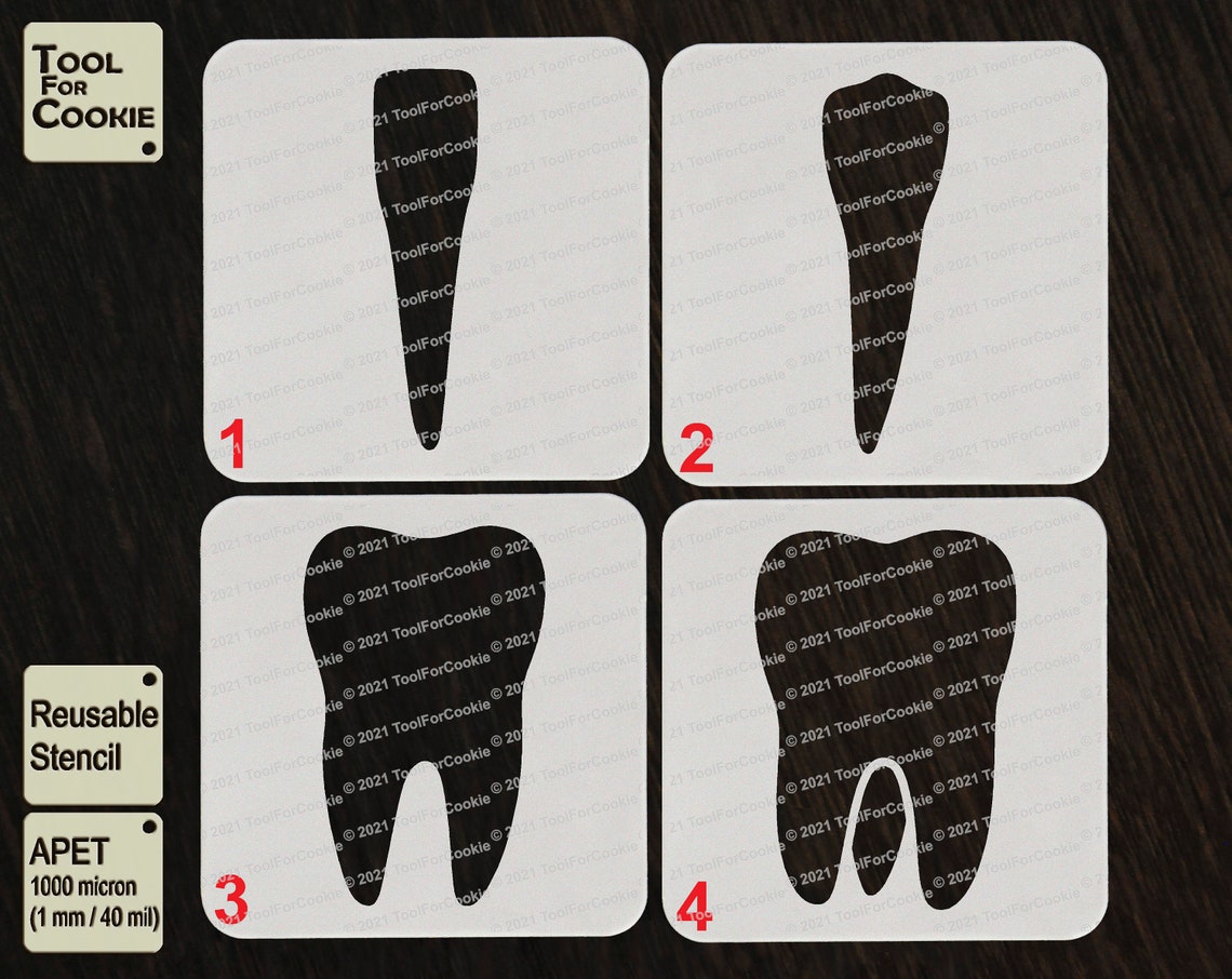 Tooth-shaped Stencil Dentist Stencil - Etsy