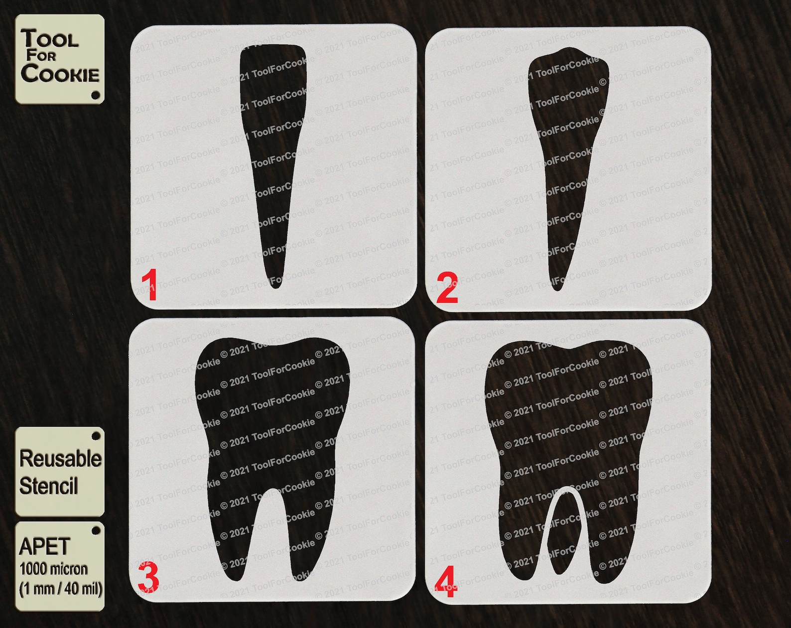 Tooth-shaped Stencil, Dentist Stencil - Etsy