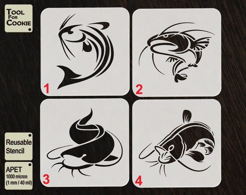 Catfish Stencil - Etsy