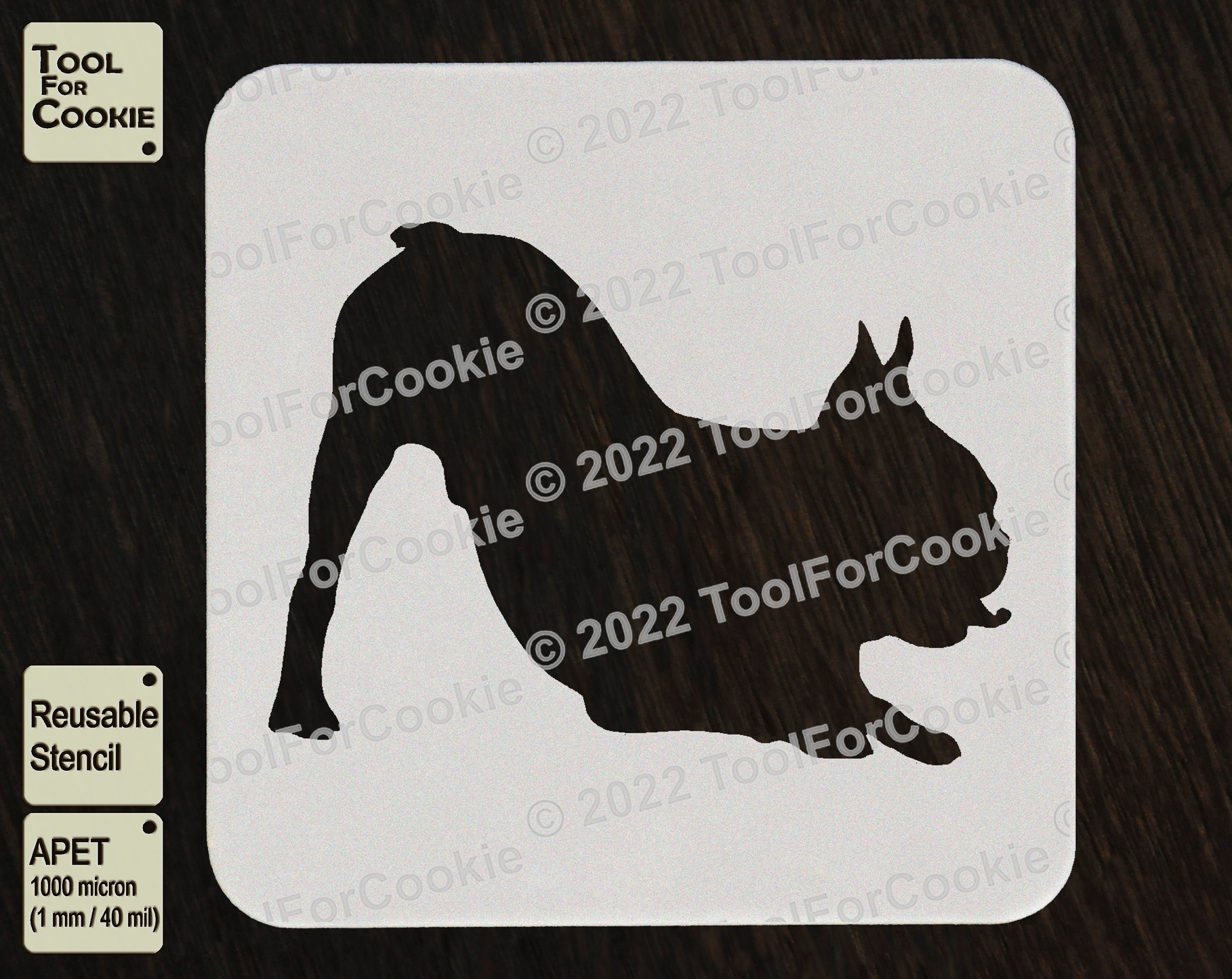 Boston Terrier Dog Stencil - Etsy