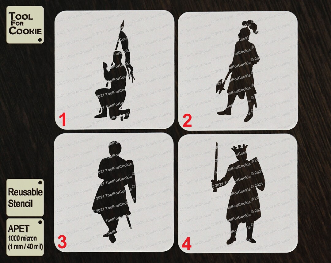 Knight Stencil, Warrior Stencil, Custom Stencil, Any Font, Any Design ...