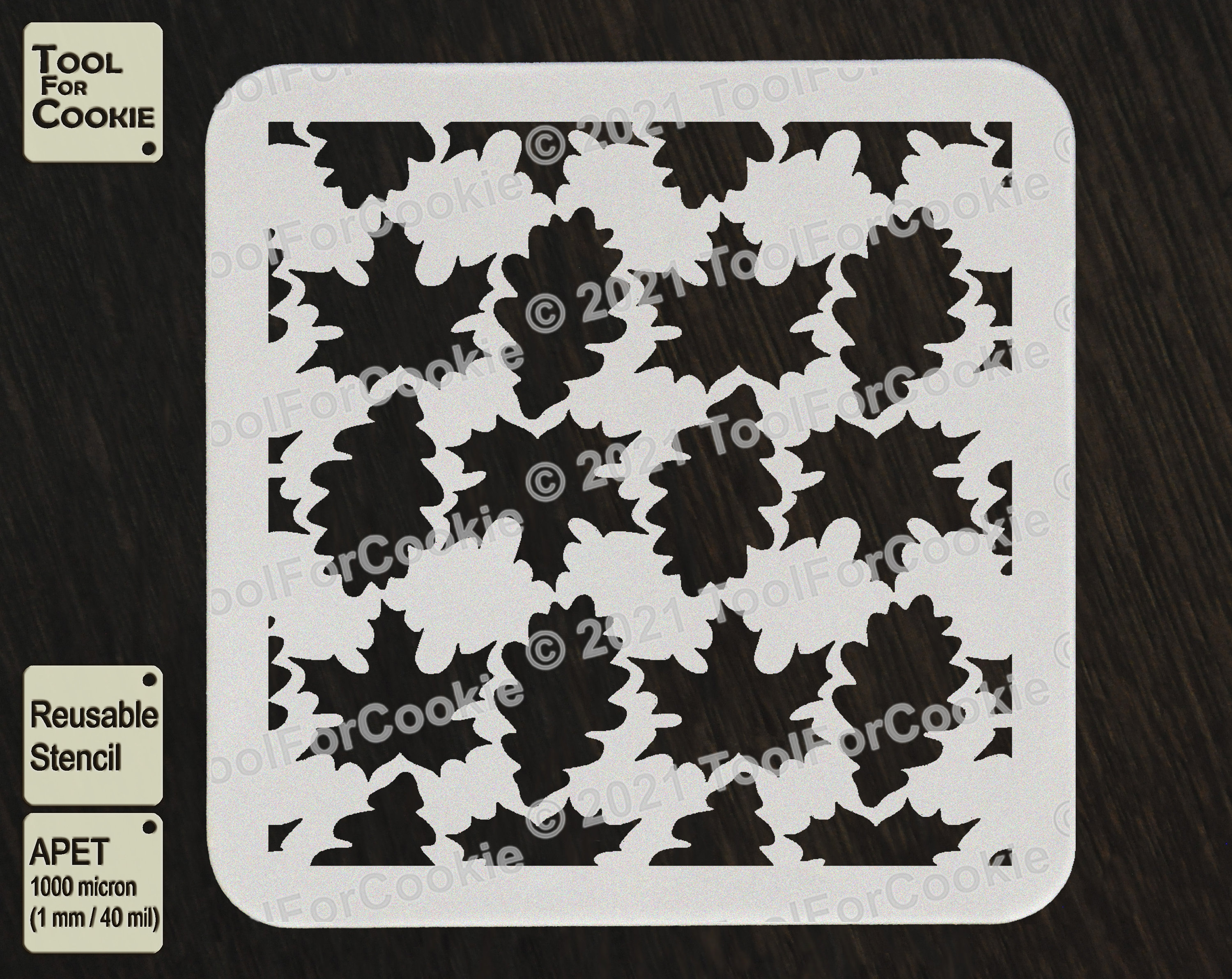 Decorative Leaves Pattern Stencil - Etsy