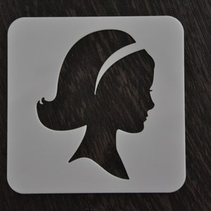 Women Stencil, Woman's Face Stencil, Custom Stencil, Any Font, Any ...