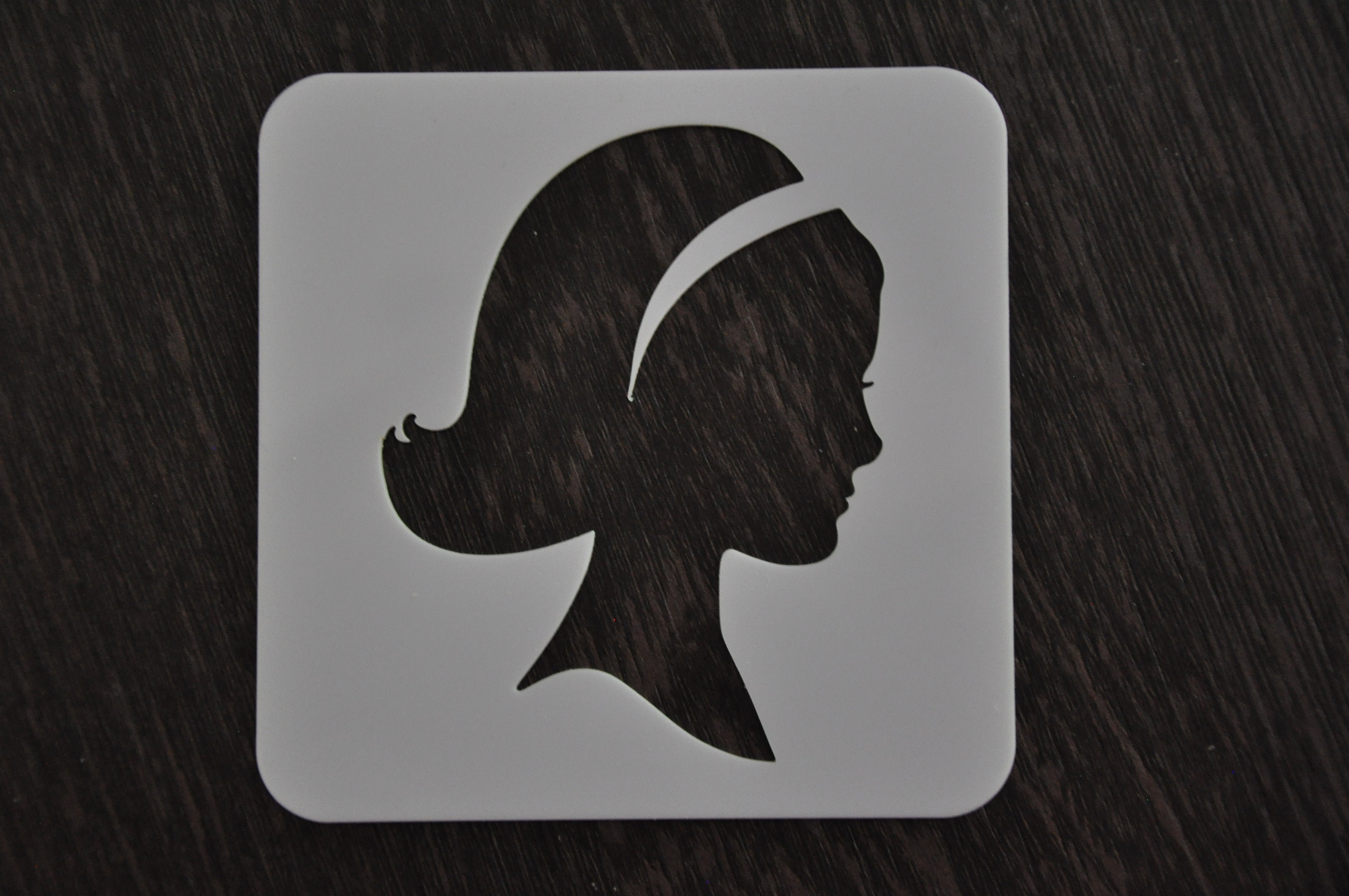 Women Stencil, Woman's Face Stencil, Custom Stencil, Any Font, Any ...