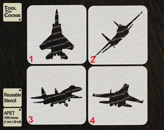 Jet Fighter Stencil | Etsy