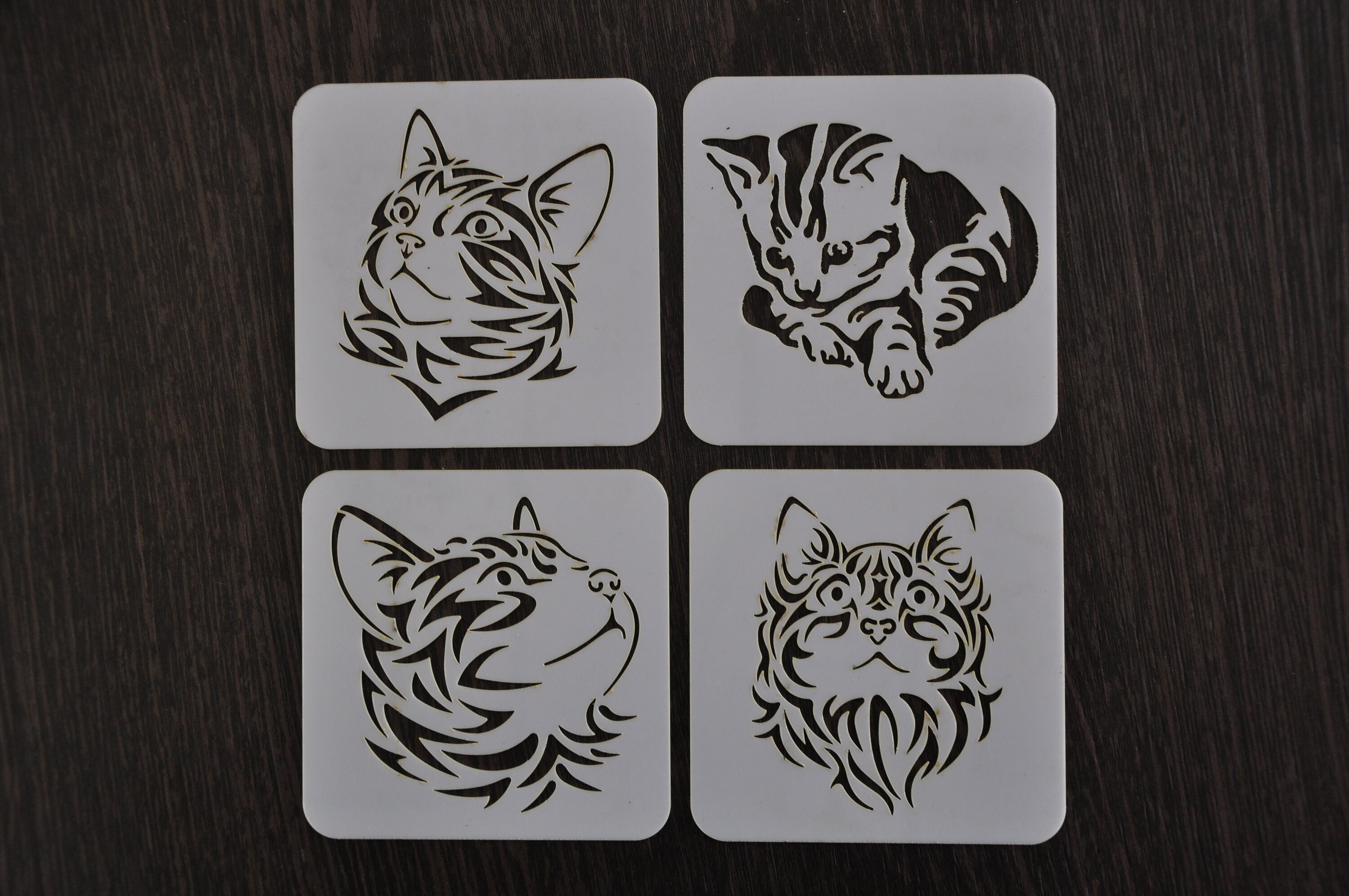 Cat Stencil Cats Stencil Custom Stencil Any Font Any - Etsy