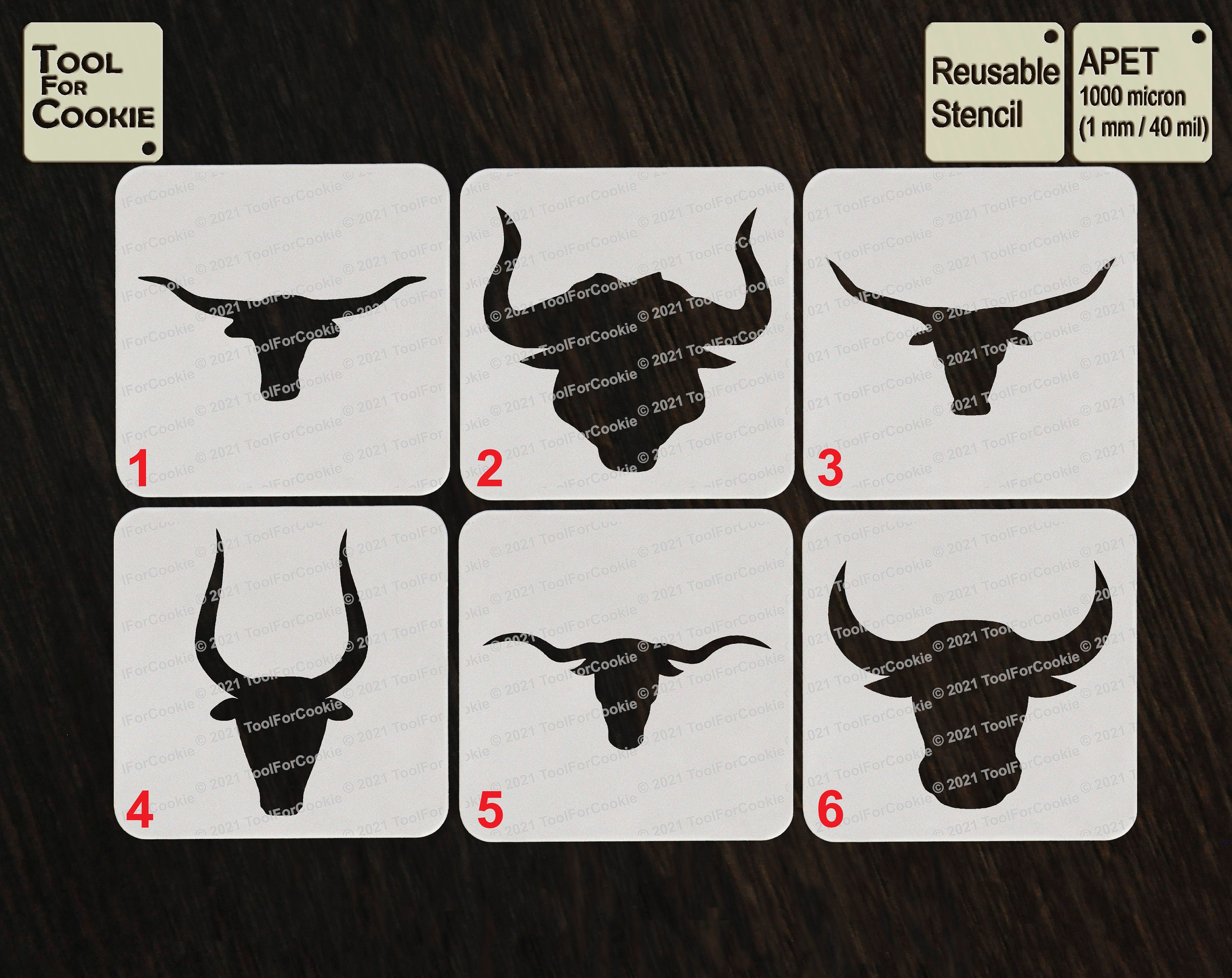 Bull Head Stencil - Etsy