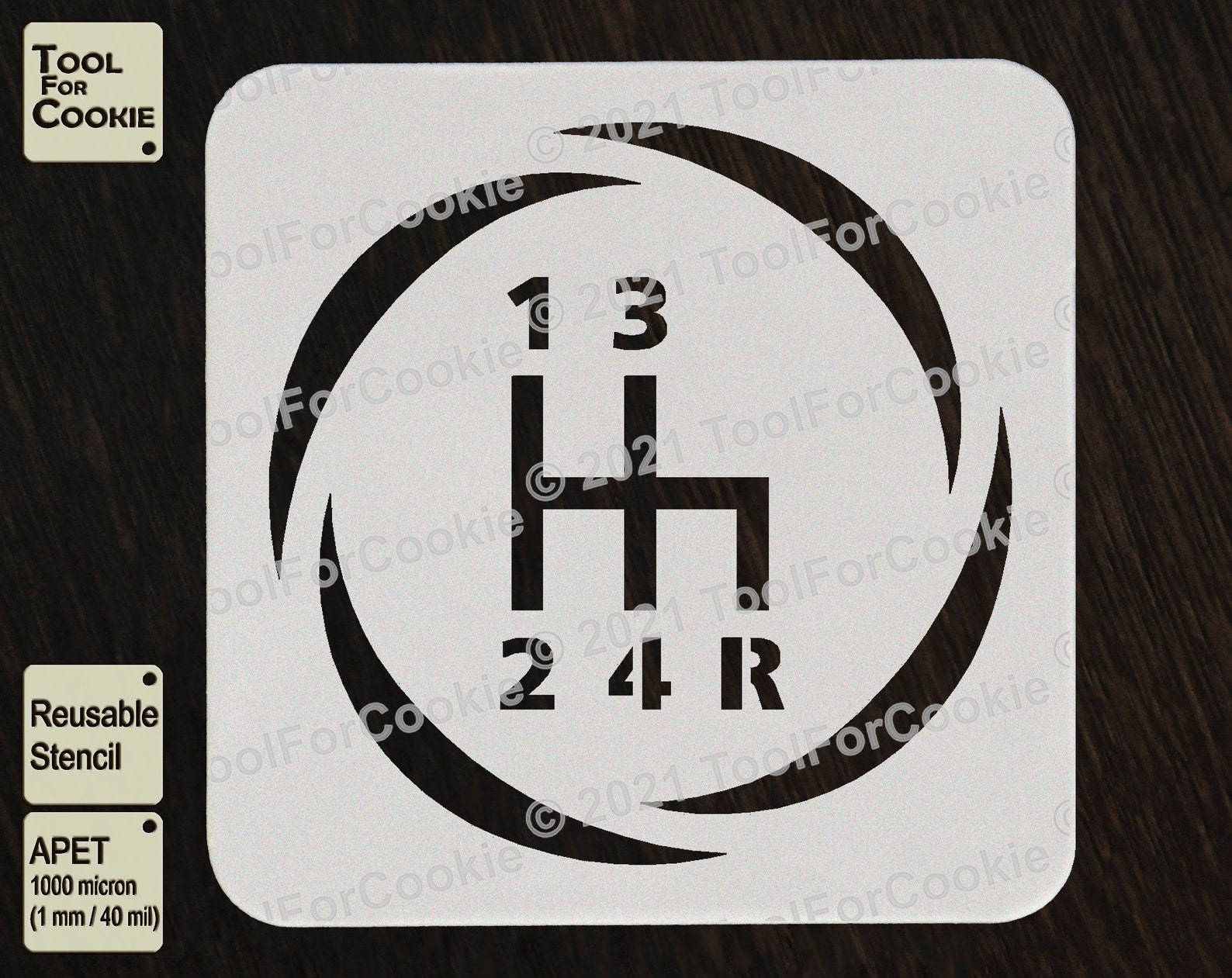 Gear Shifter Stencil | Etsy