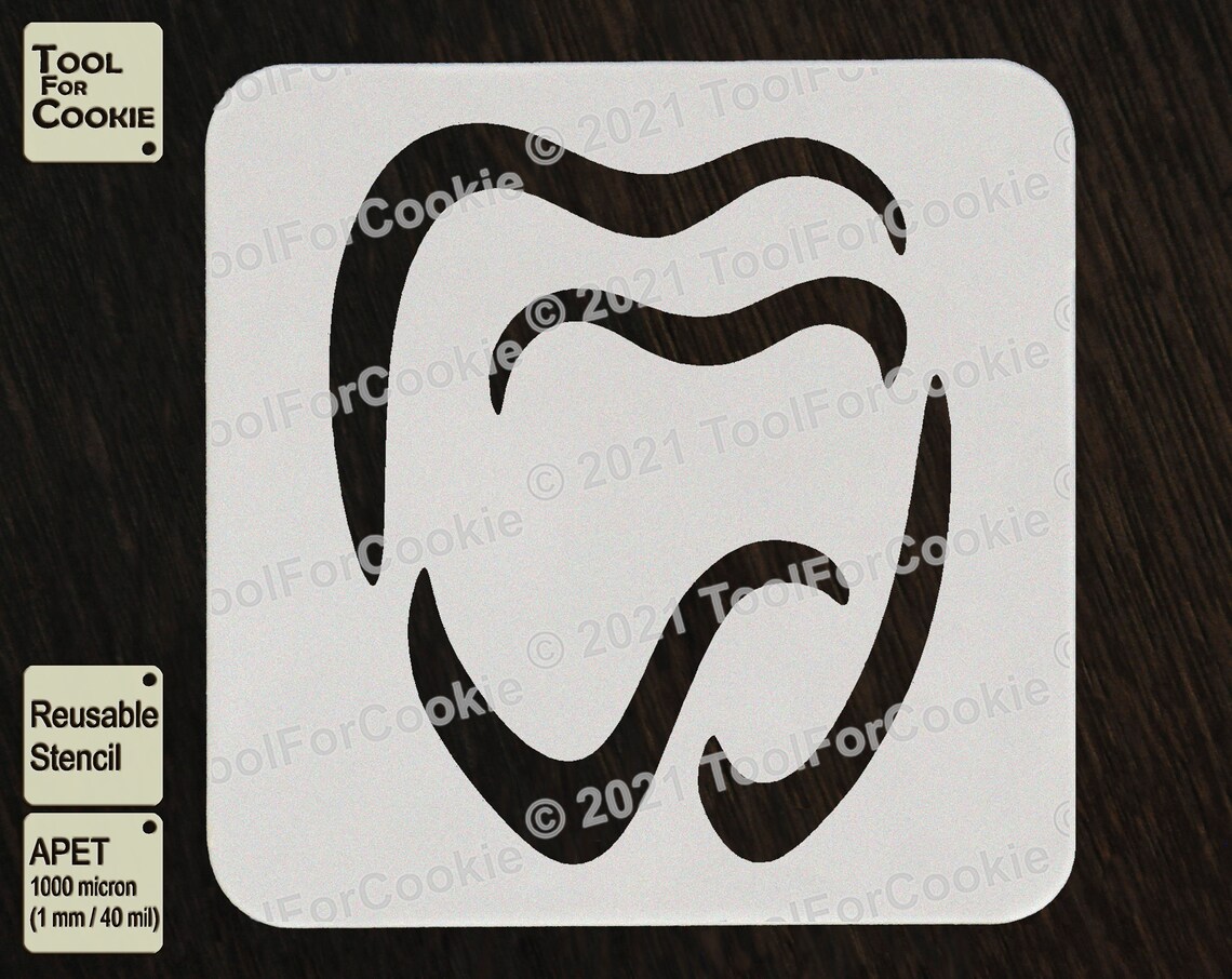 Tooth-shaped Stencil Dentist Stencil | Etsy
