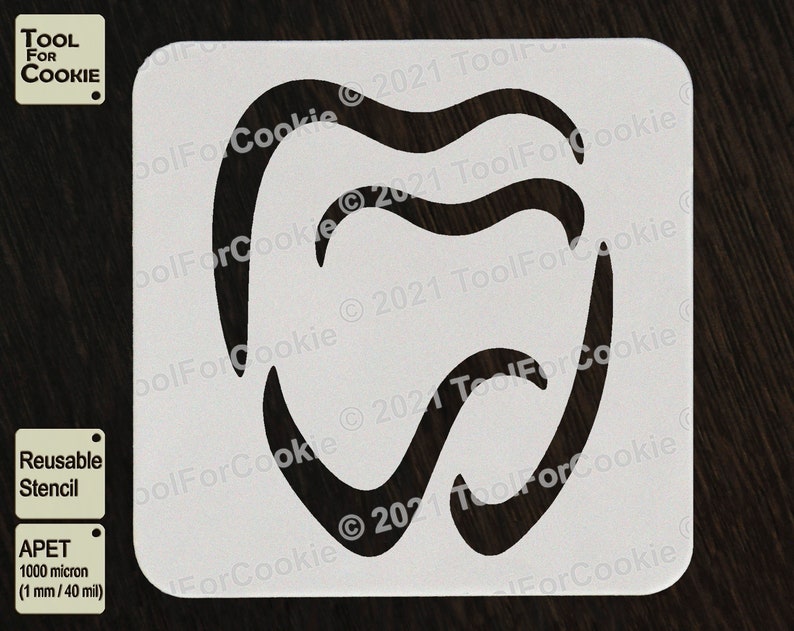Tooth-shaped Stencil, Dentist Stencil - Etsy