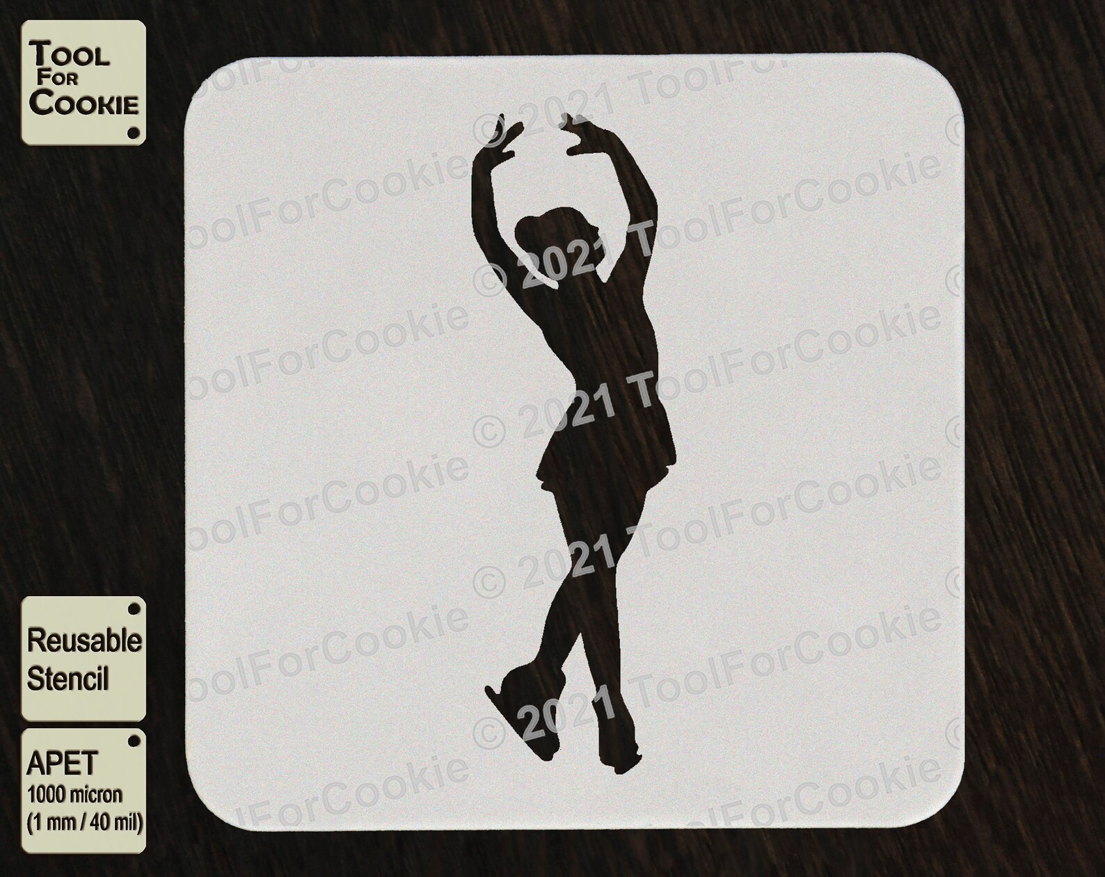 Skater Stencil, Figure Skating Stencil - Etsy