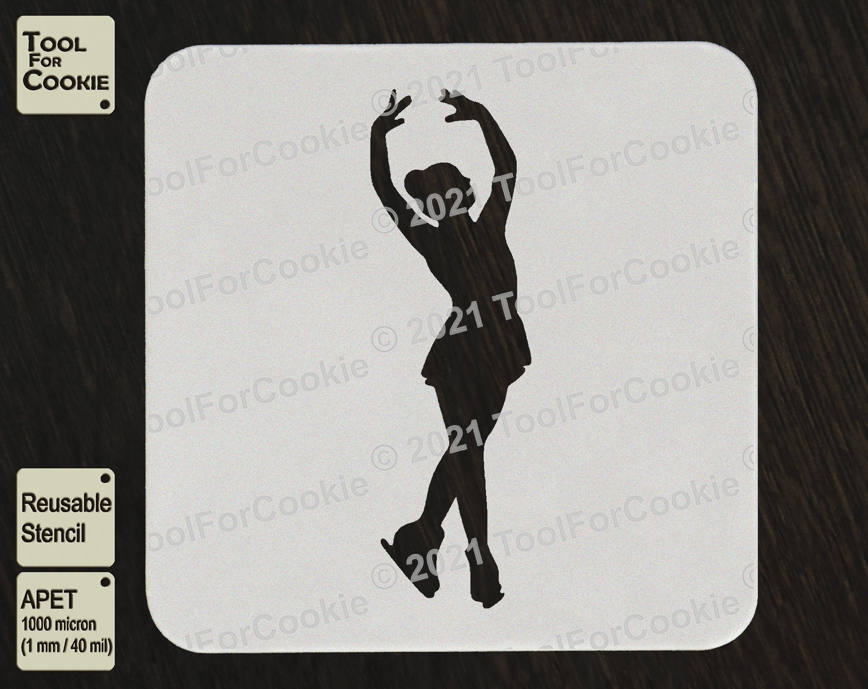 Skater Stencil, Figure Skating Stencil - Etsy