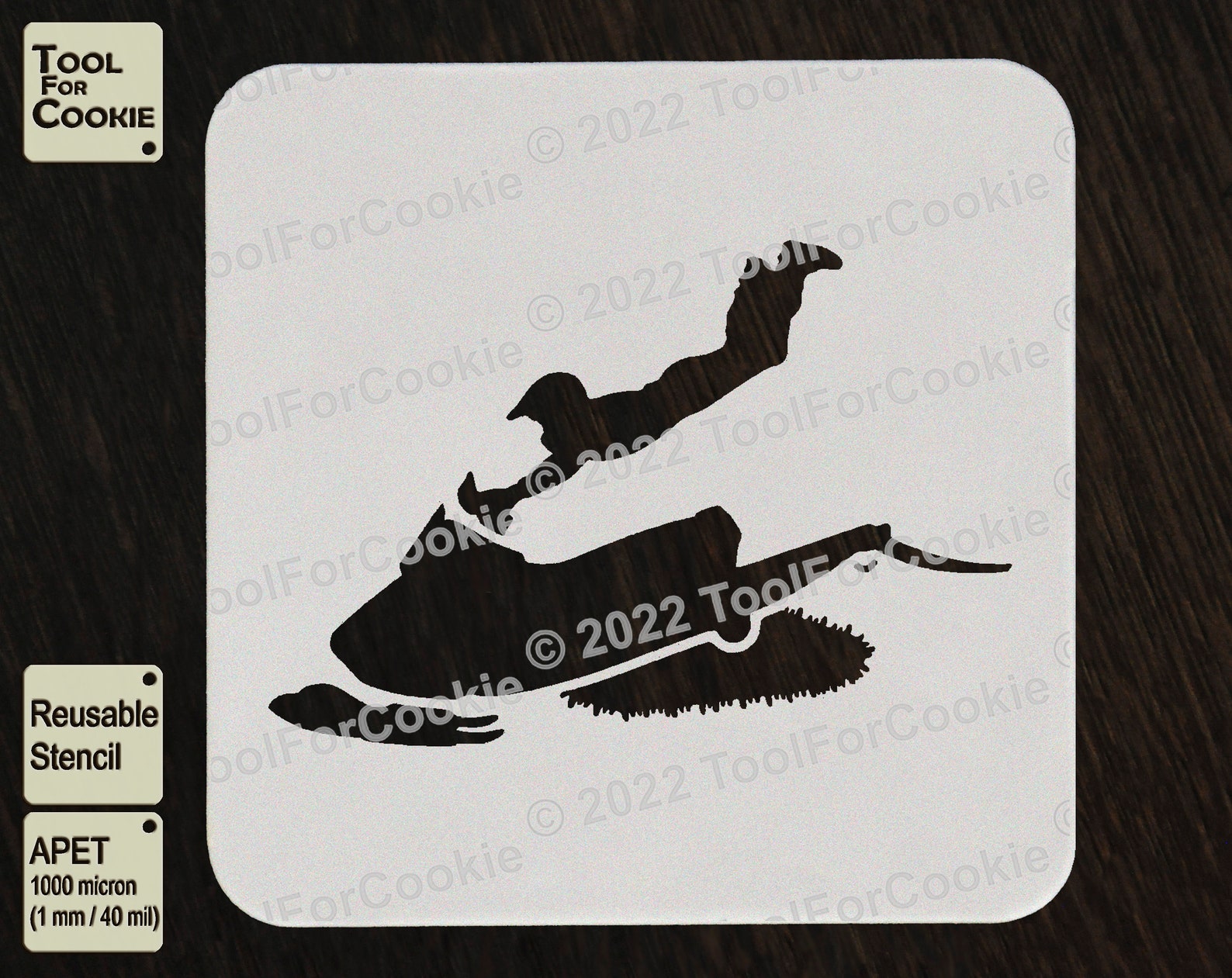 Snowmobiling Stencil | Etsy