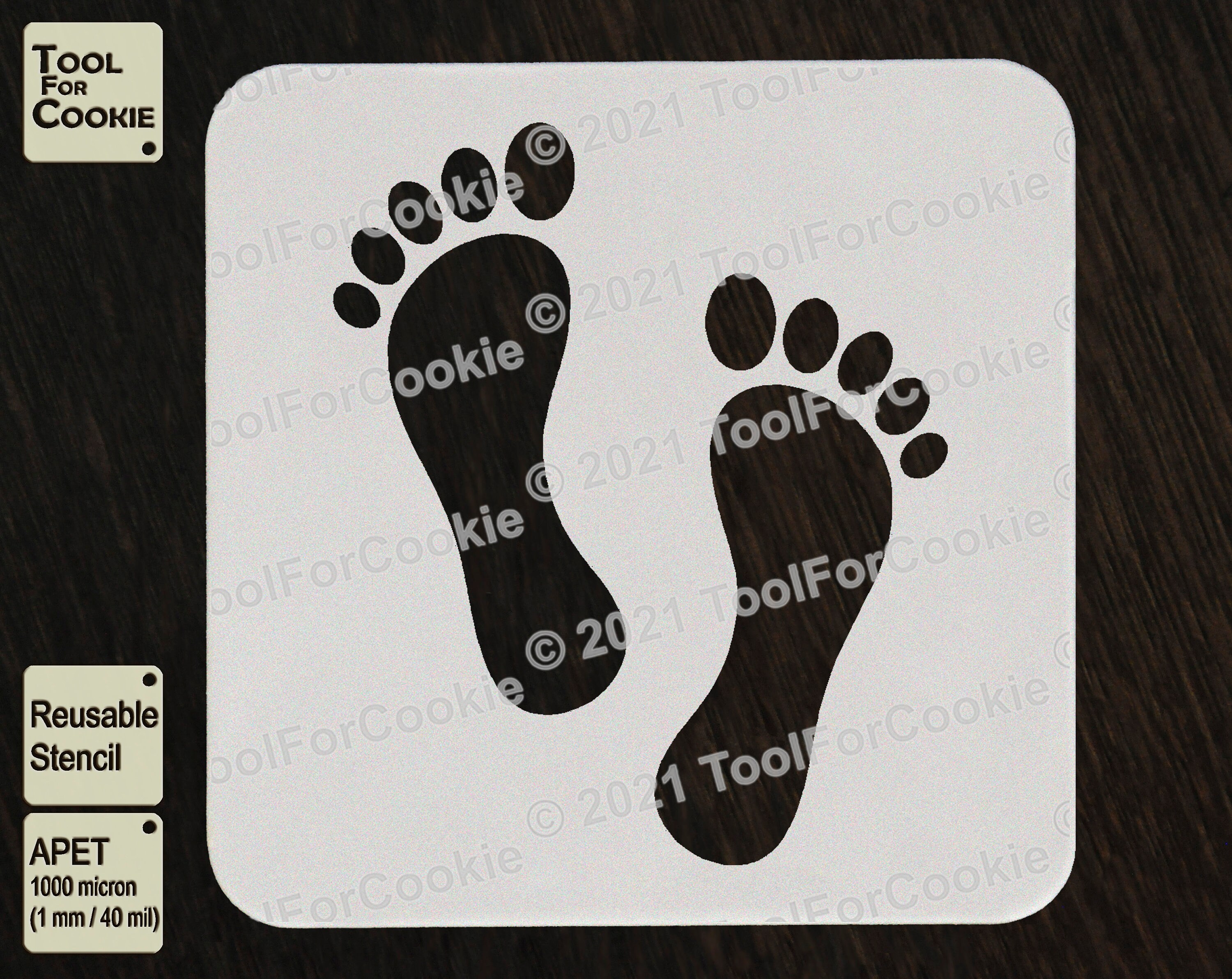 Footprint stencil | Etsy