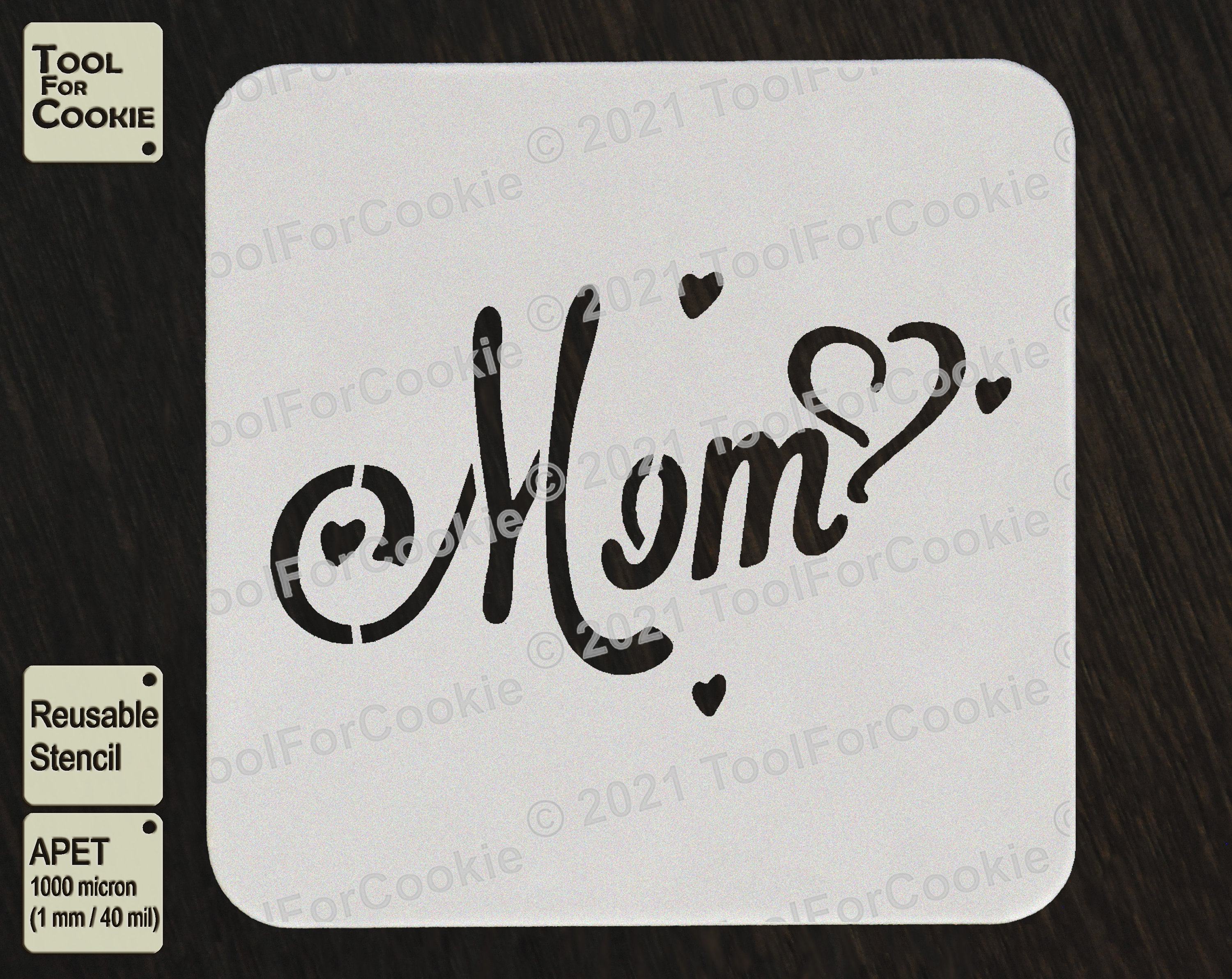 Best Mom Stencil - Etsy