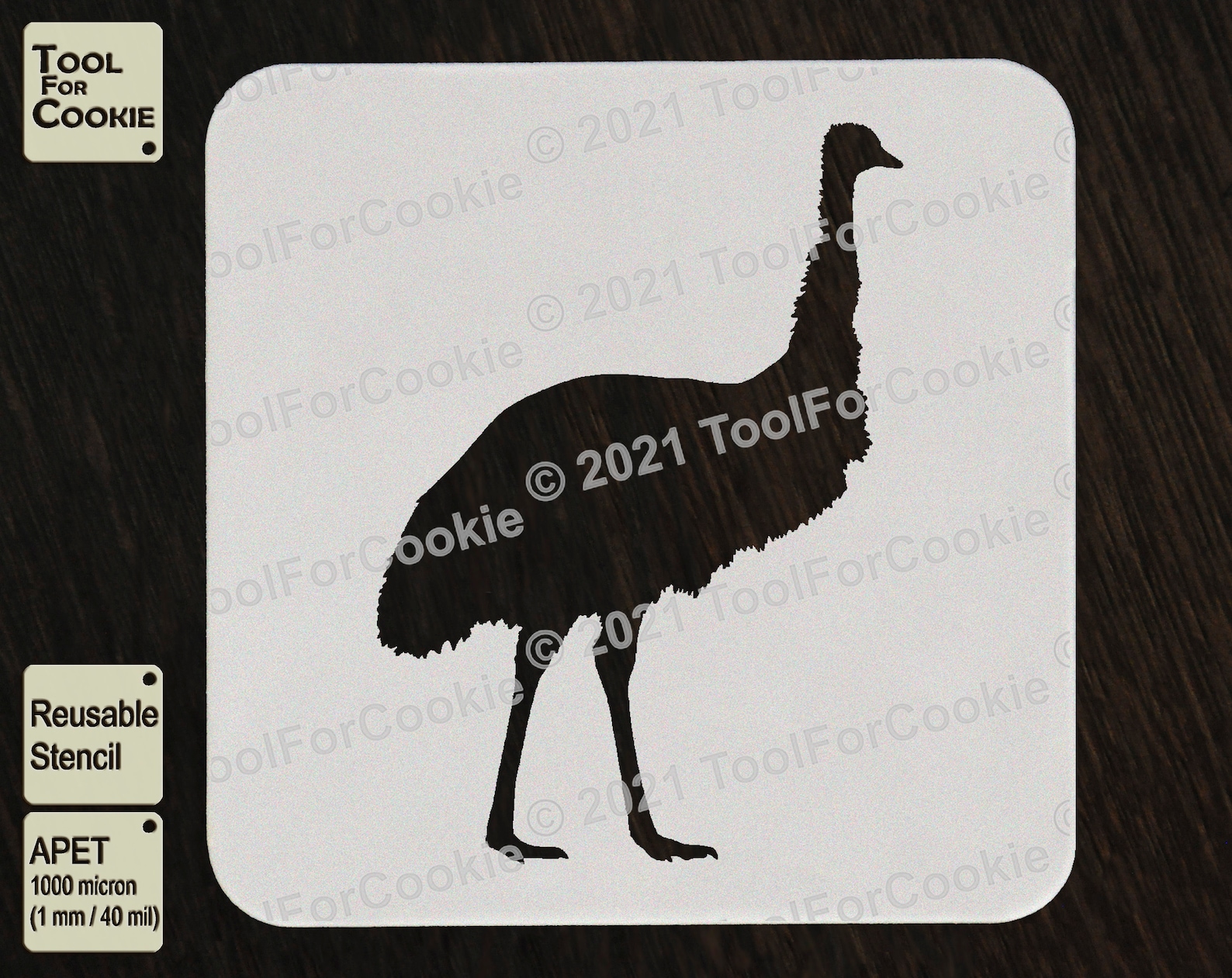 Ostrich Emu Stencil | Etsy