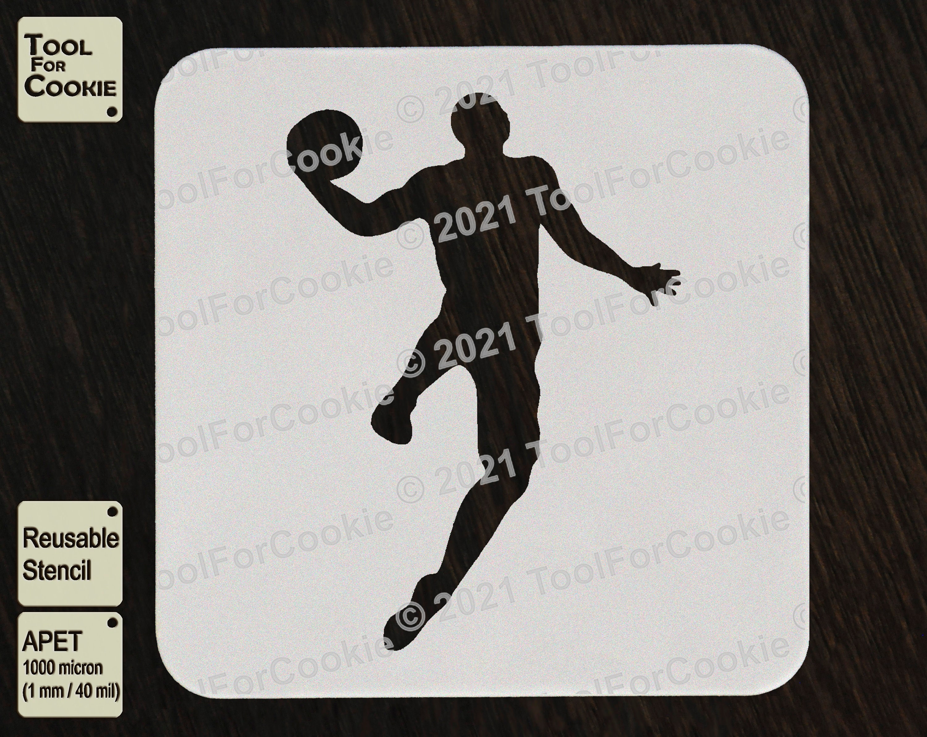 Basketball Player Stencil - Etsy