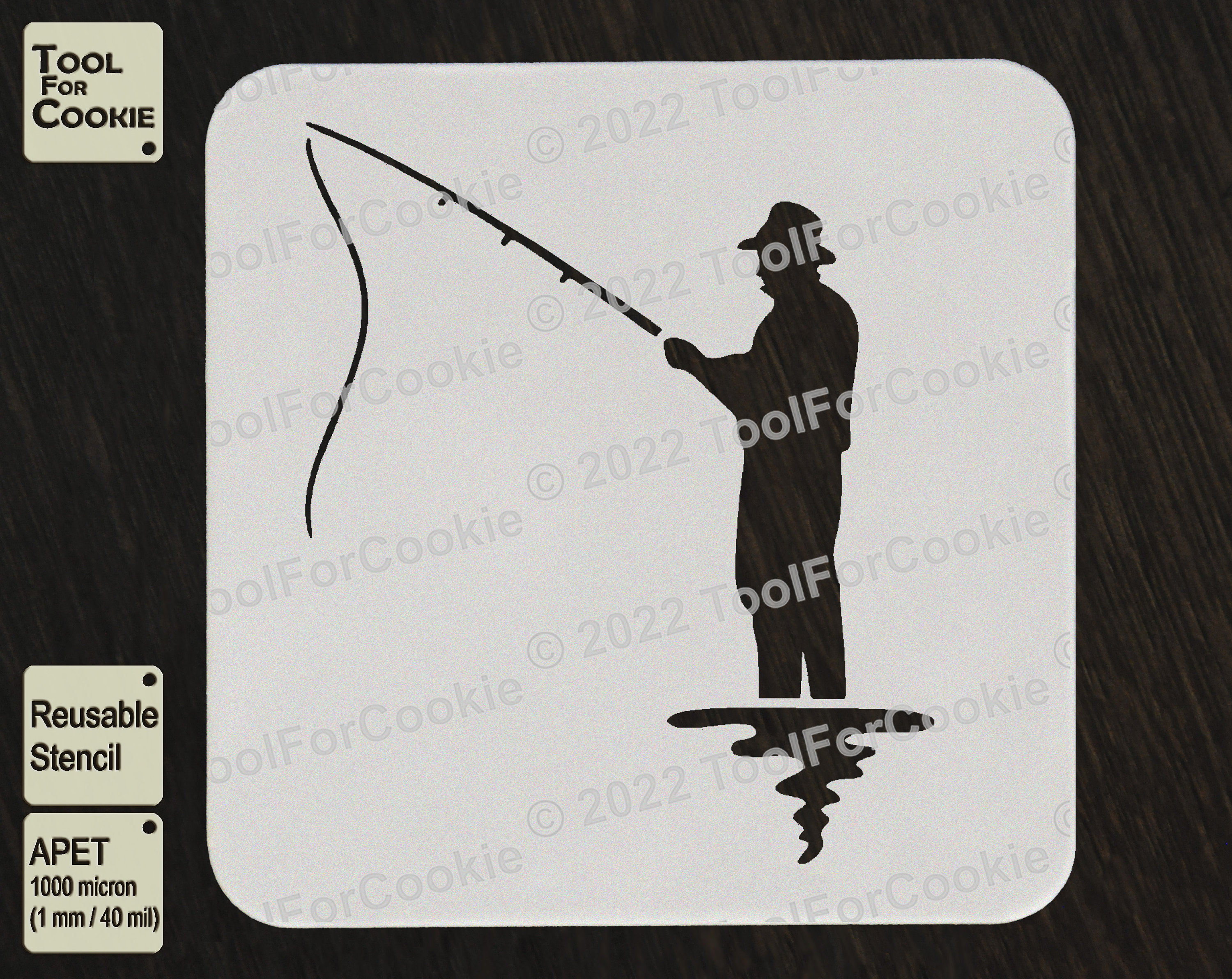 Fisherman Stencil - Etsy